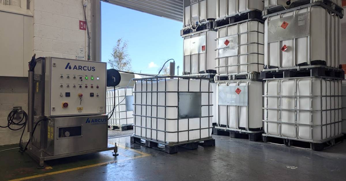 VASA IBC Cleaning System With Hot Water Install